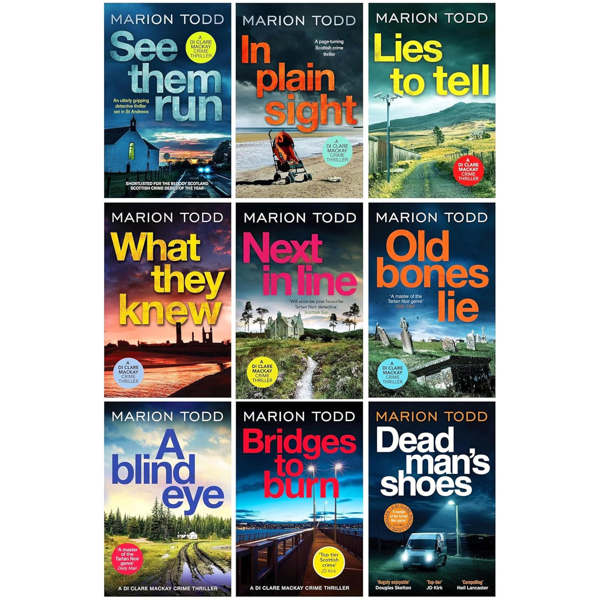 Detective Clare Mackay Series 9 Books Collection Set By Marion Todd (B