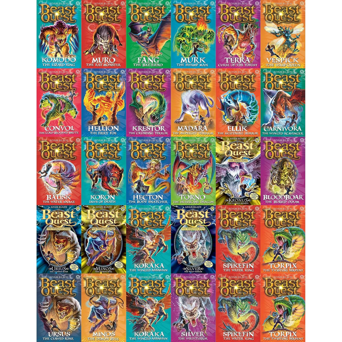 Beast Quest Series 6-10 Collection 30 Books Set by Adam Blade — The ...