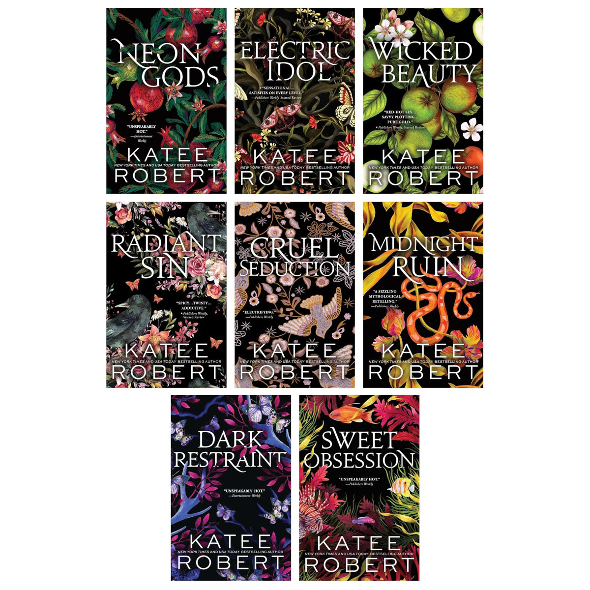 Katee Robert Dark Olympus Series 8 Books Collection Set Neon Gods, Ele ...