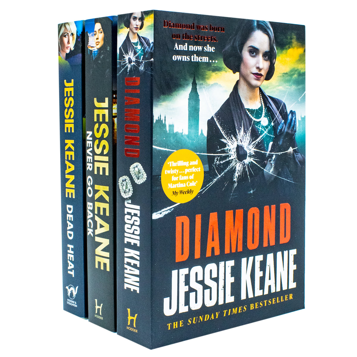 Jessie Keane Collection 3 Books Set ( Never go Back, Dead heat, Diamon ...