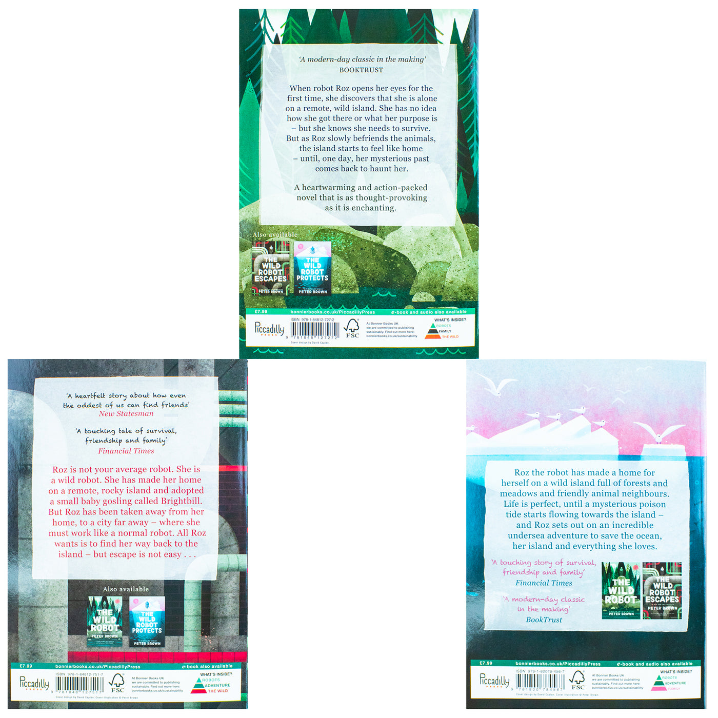 The Wild Robot Series 3 Books Collection (The Wild Robot, The Wild ...