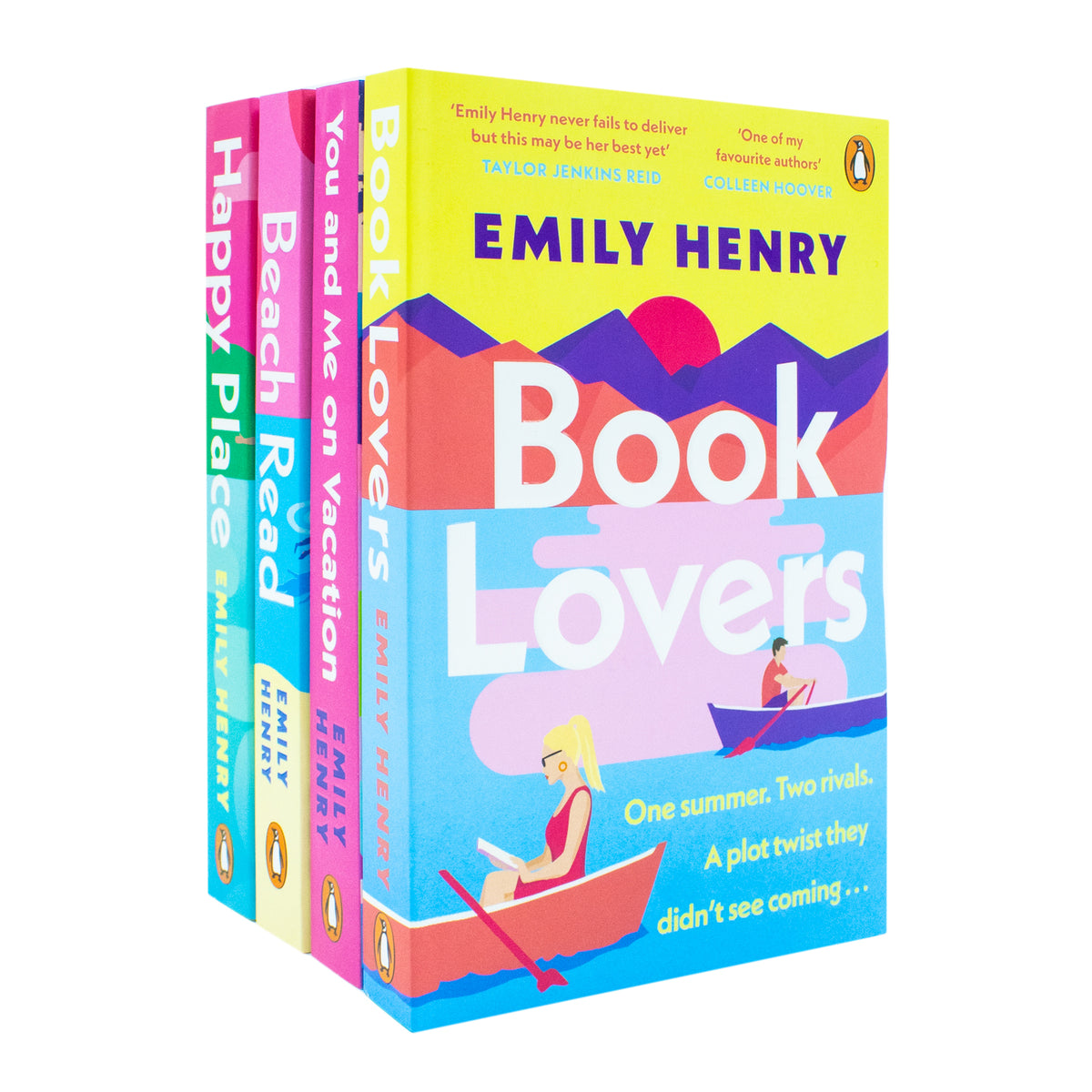 Emily Henry Collection 4 Books Set Happy Place, Book Lovers, You and M ...