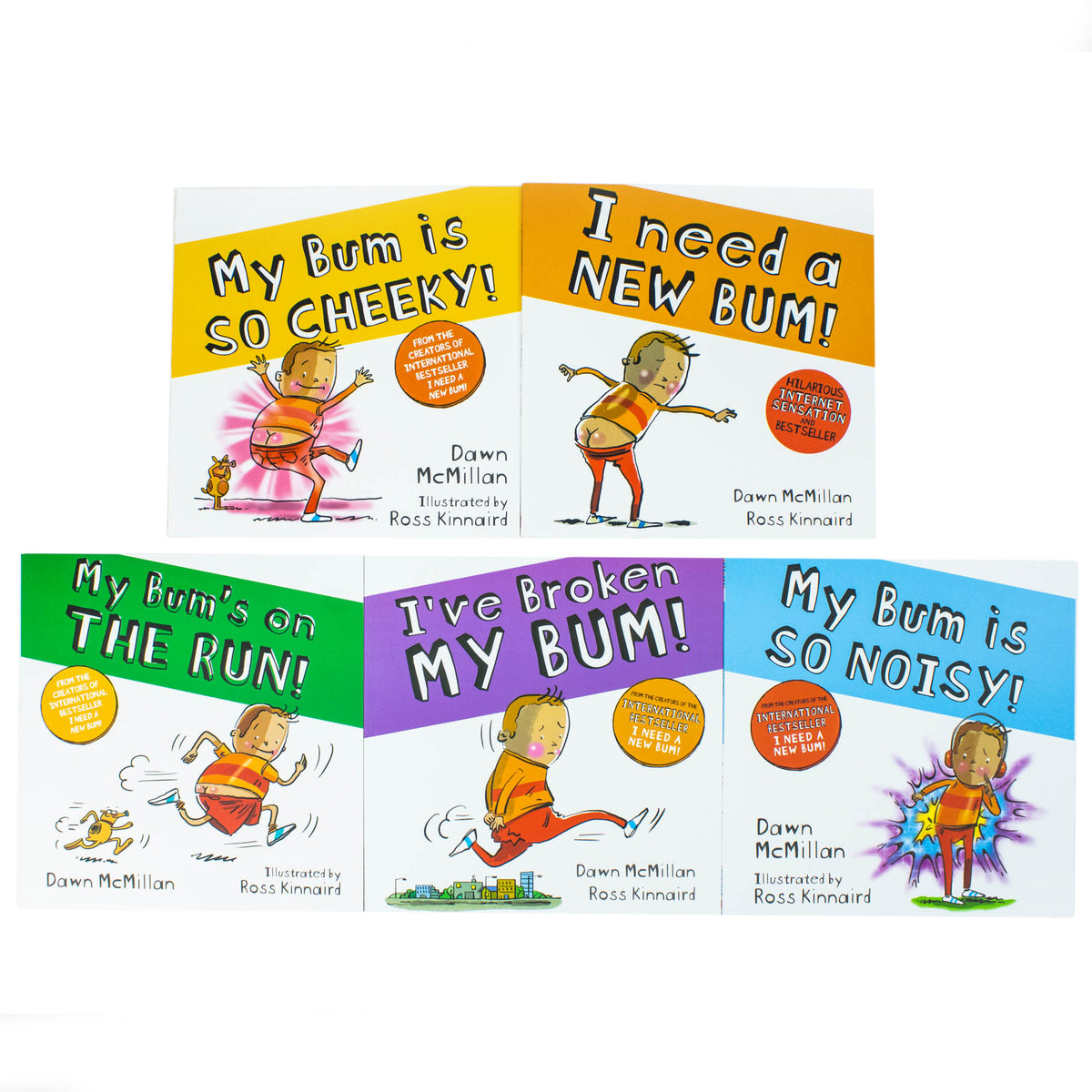 New Bum Series 5 books Collection Set (I Need a New Bum!, I've Broken ...