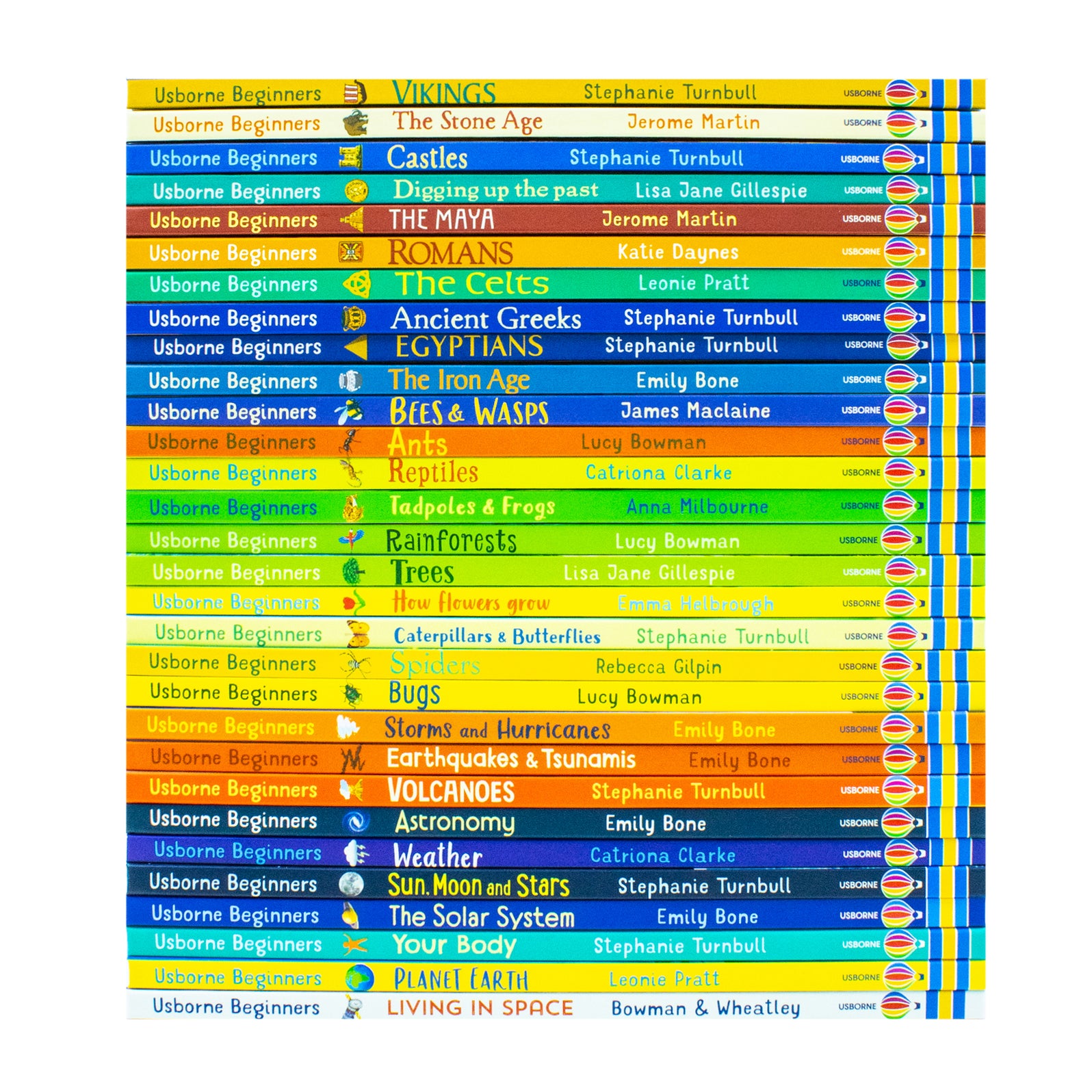 Usborne Beginners Series 30 Books Collection Box Set (History, Nature,