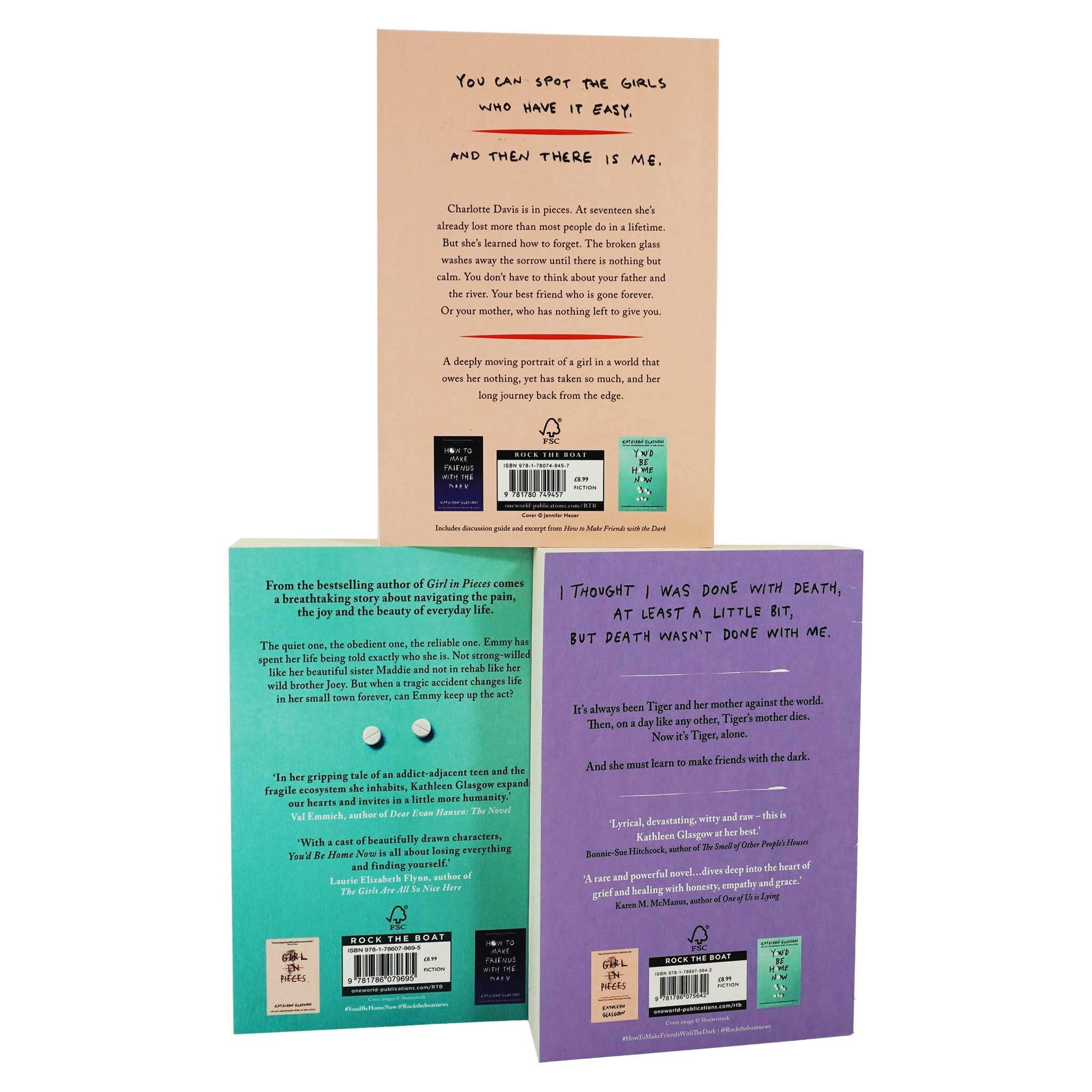 Kathleen Glasgow Collection 3 Books Set (Girl in Pieces, You'd Be Home