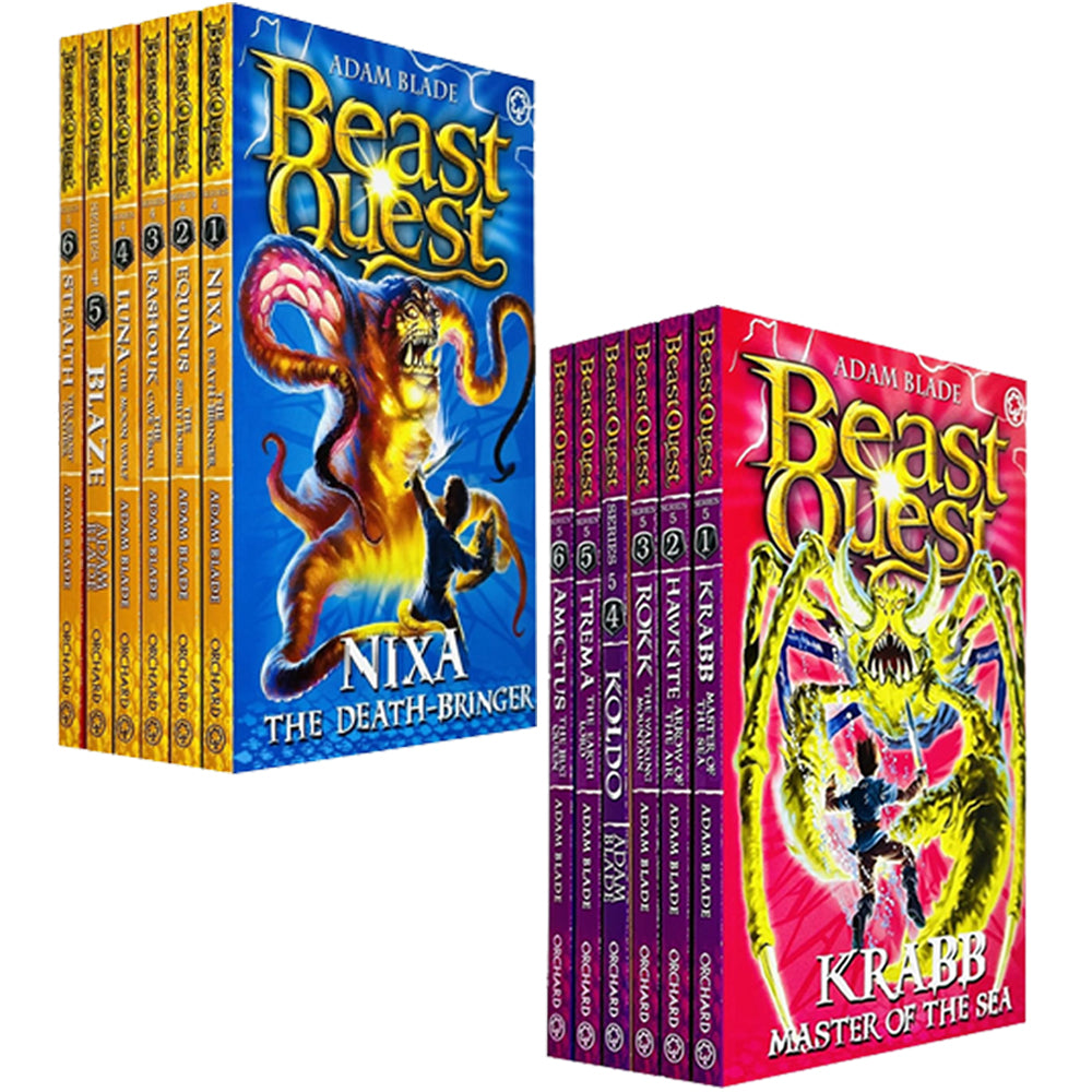Beast Quest Series 4-5 Collection 12 Books Set By Adam Blade | The Book ...
