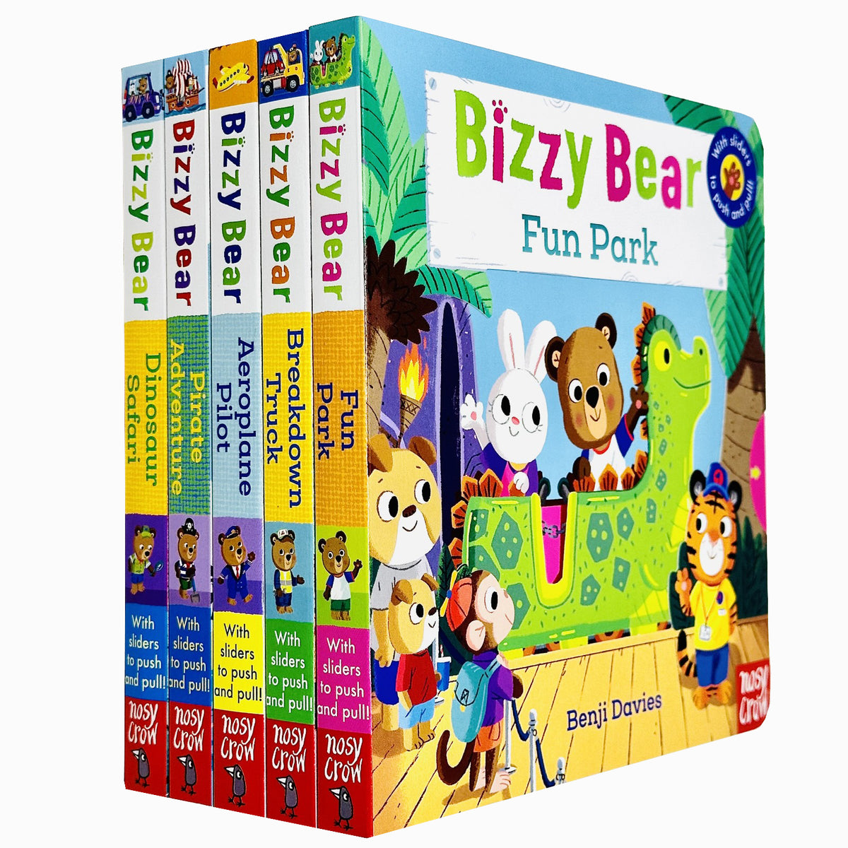 Bizzy Bear Series 5 Books Collection Bundle Set(Fun Park, Breakdown ...