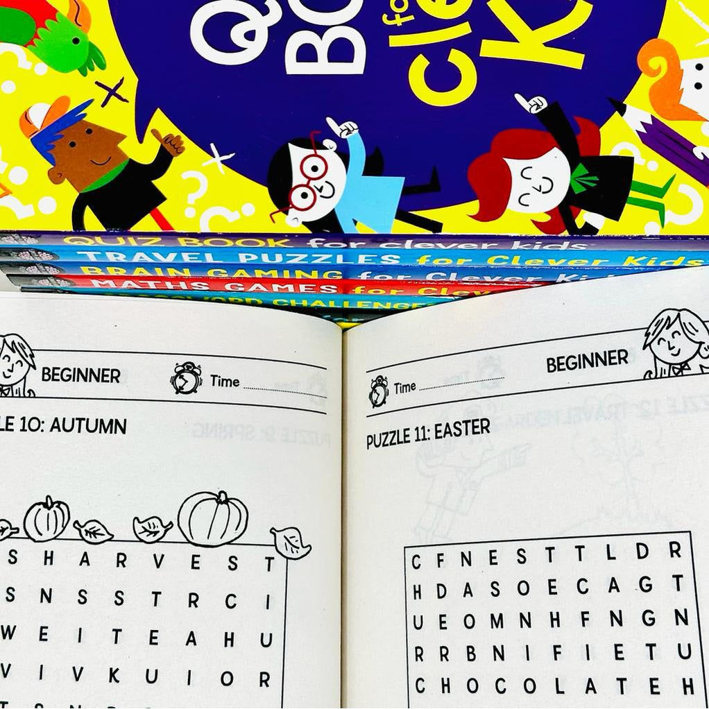 Brain Games Clever Kids 8 Books Collection Set by Lauren Farnsworth ...