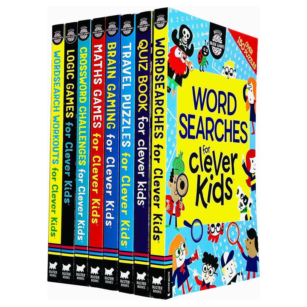 Brain Games Clever Kids 8 Books Collection Set by Lauren Farnsworth Qu