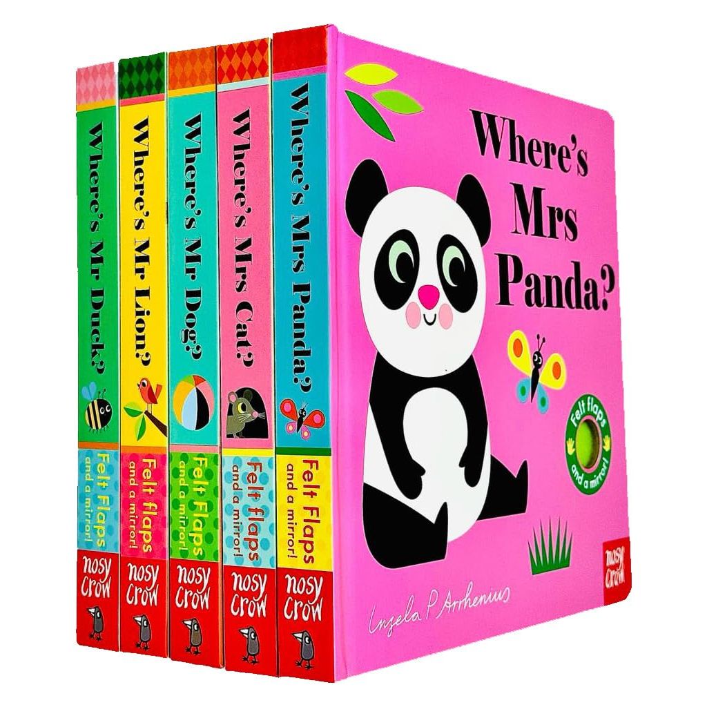 Felt Flaps and a Mirror Where's Series 5 Books Collection Set by Ingel ...
