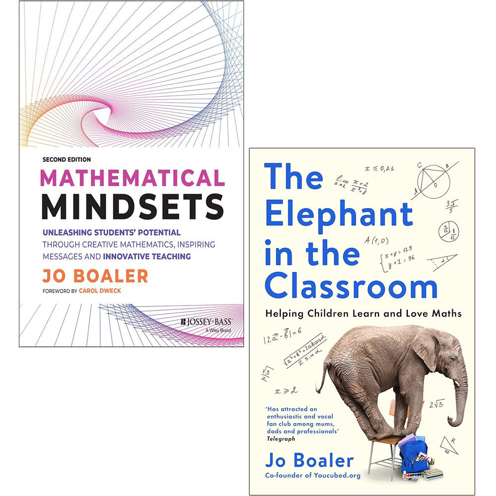 Jo Boaler Collection 2 Books Set (Mathematical Mindsets, Elephant in ...
