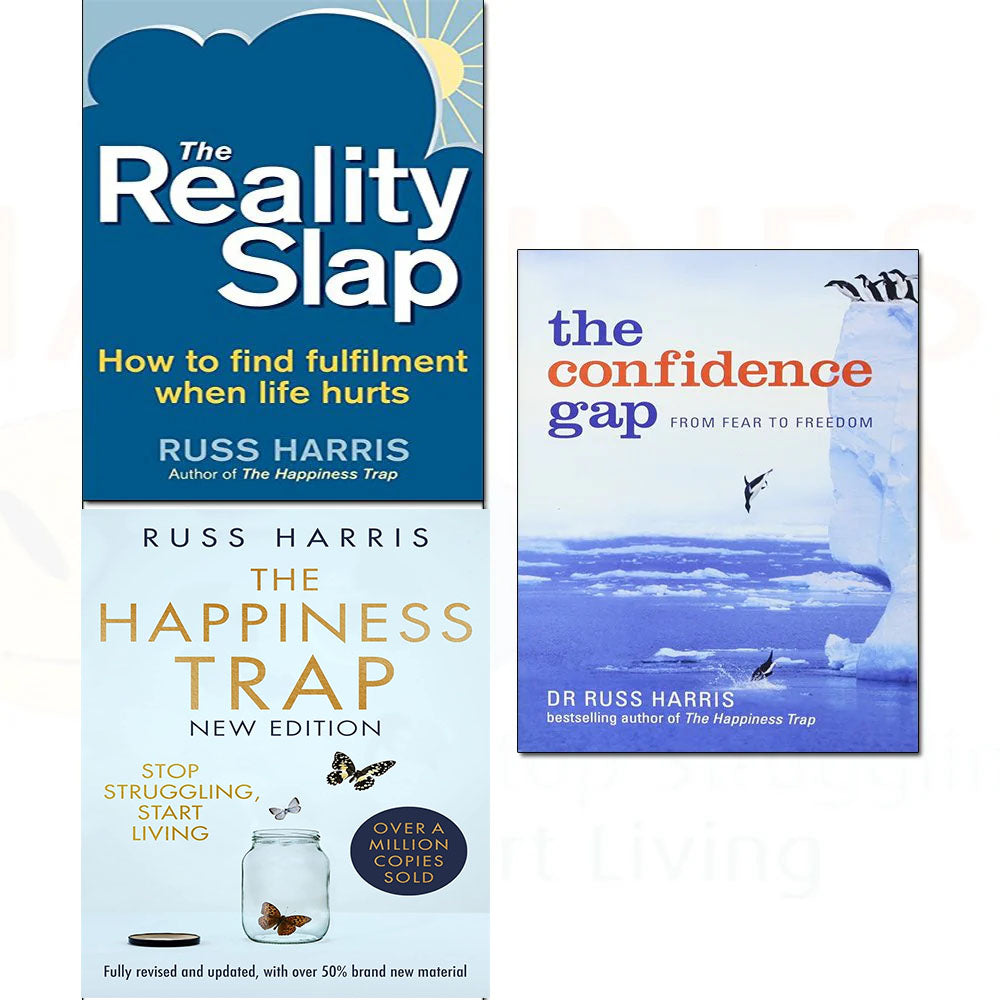 Russ harris happiness trap,reality slap,confidence gap 3 books ...