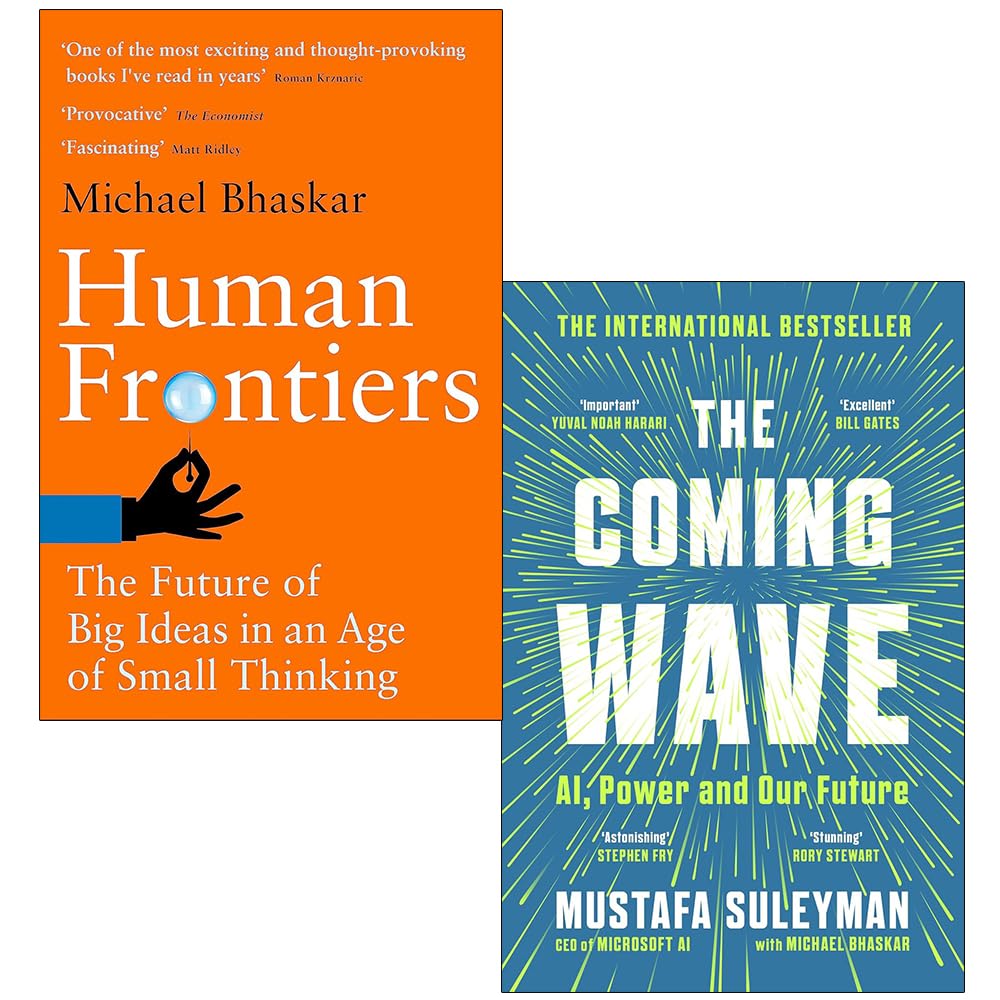 Michael Bhaskar Collection 2 Books Set Human Frontiers, Coming Wave | The Book Bundle