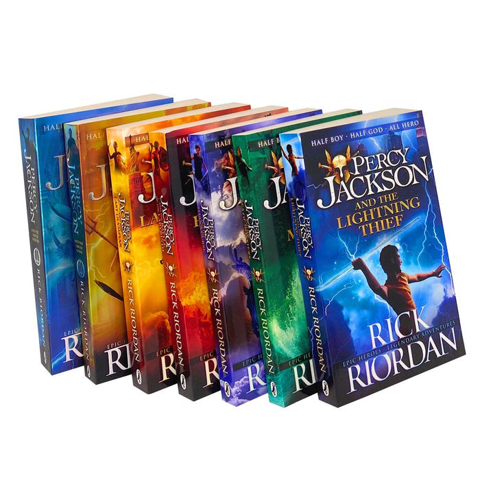Percy Jackson Collection 7 Books Set By Rick Riordan (Lightning Thief ...