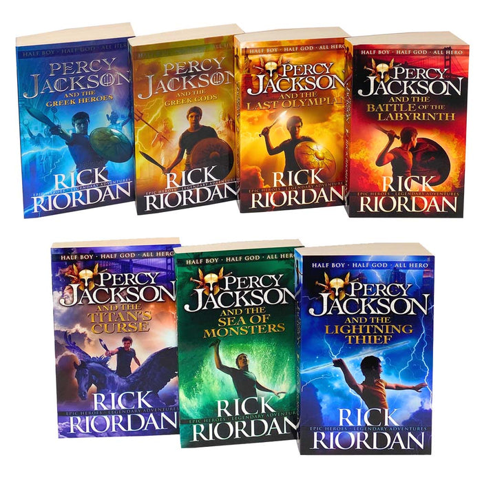 Percy Jackson Collection 7 Books Set By Rick Riordan (Lightning Thief ...