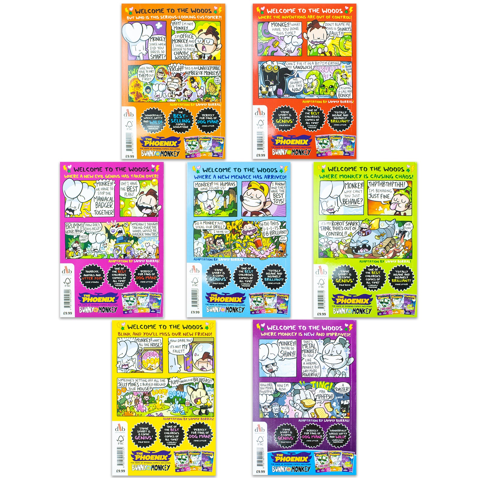 Bunny vs Monkey 7 Books Collection Set By Jamie Smart (Bunny vs Monkey ...