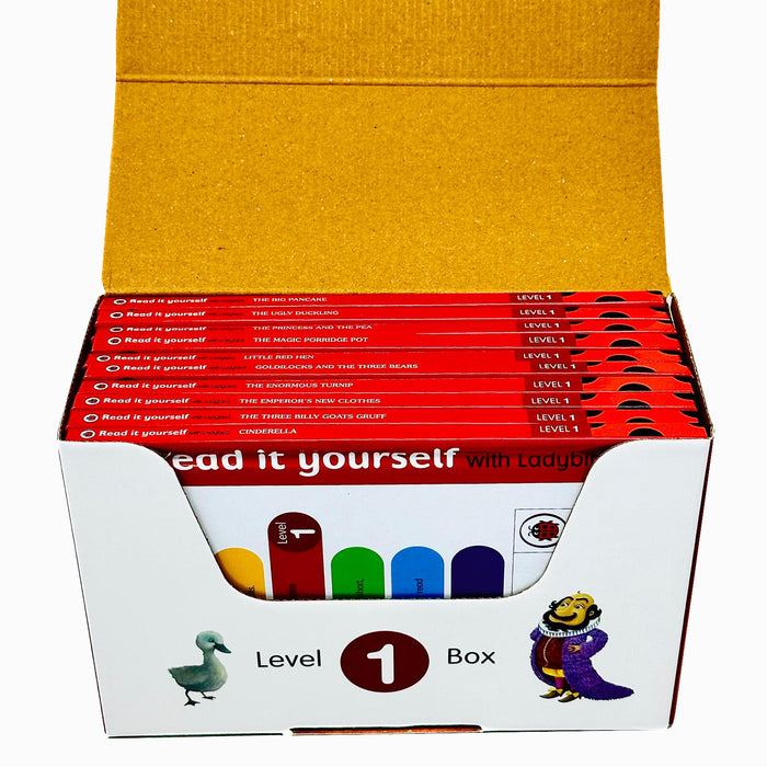 Ladybird Read it Yourself Tuck Box Level 1: 10 Books Box Set (Cinderella) | The Book Bundle