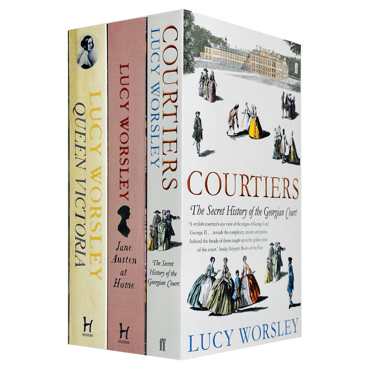 Lucy Worsley 3 Books Collection Set Queen Victoria Courtiers Jane Aus