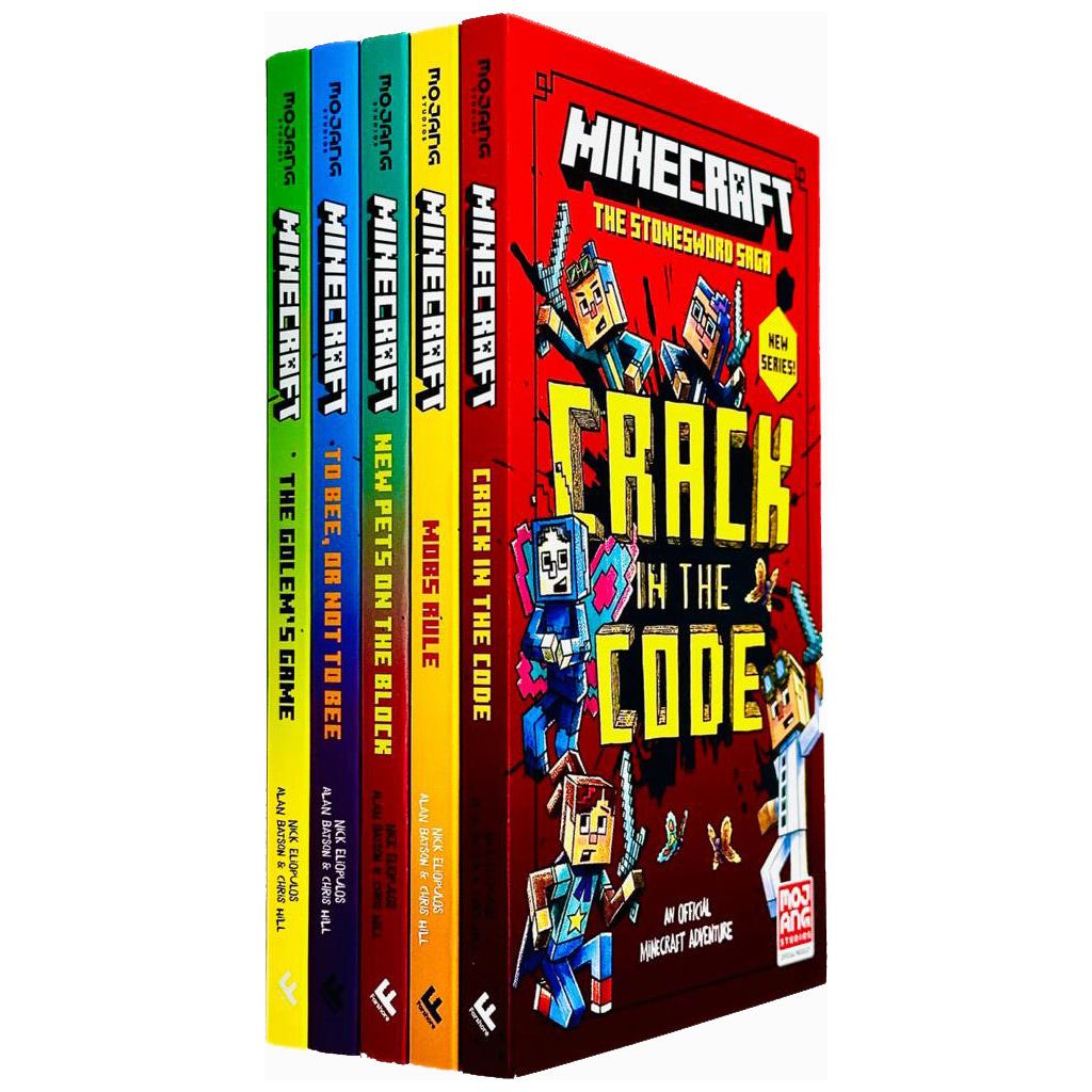 Minecraft Stonesword Saga Series 5 Books Set by Nick Eliopulos (Golem’s ...