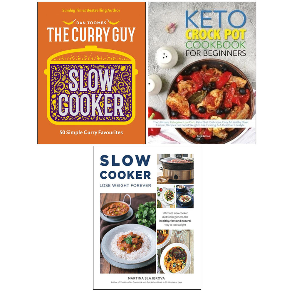 Curry Guy Slow ,Slow Cooker Lose Weight,Keto Crock Pot Cookbook 3 Books ...