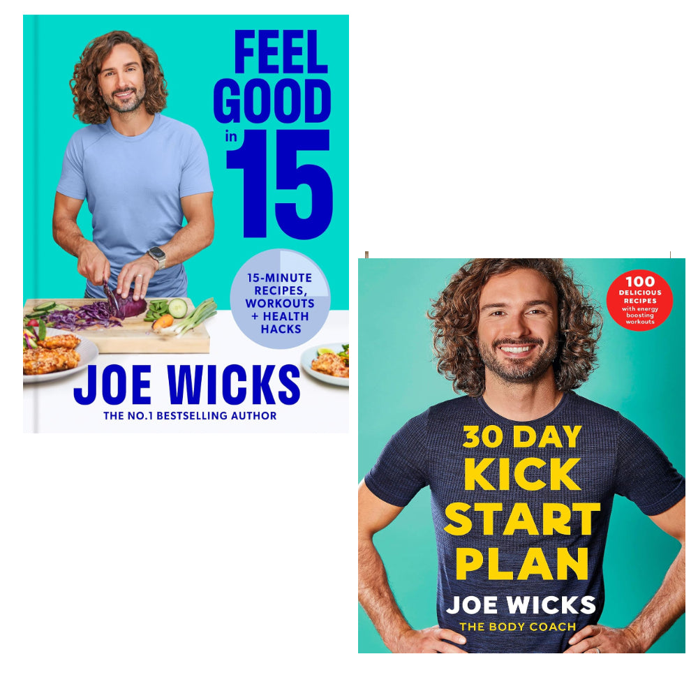 Joe Wicks 2 Books Set (Feel Good in 15, 30 Day Kick Start Plan (HB ...
