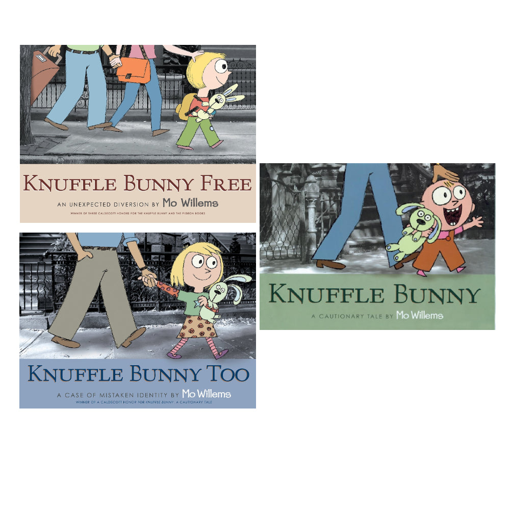 Knuffle Bunny 3 book series set By Mo Willems (Too: A Case of Mistaken ...