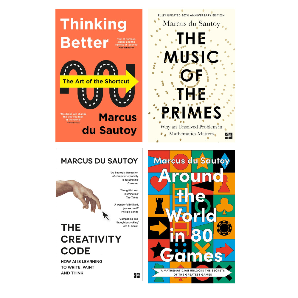 Marcus Du Sautoy 4 Books Set (The Creativity Code, The Music of the Primes, Thinking Better ...