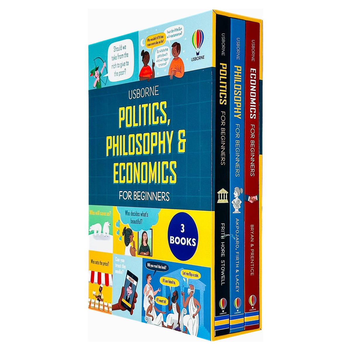 Usborne For Beginners 3 Books Collection Box set (Politics, Philosophy