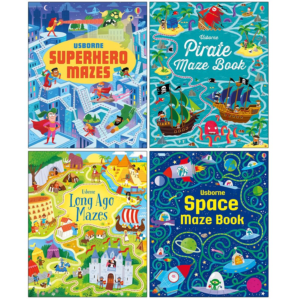 Usborne Maze Series 4 Books Collection Set by Sam Smith & Kirsteen ...