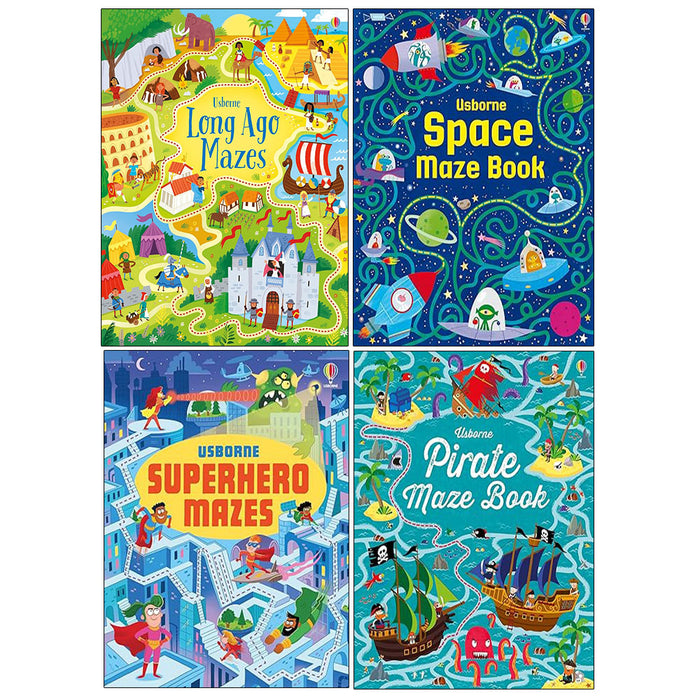 Usborne Maze Series 4 Books Collection Set by Sam Smith & Kirsteen ...