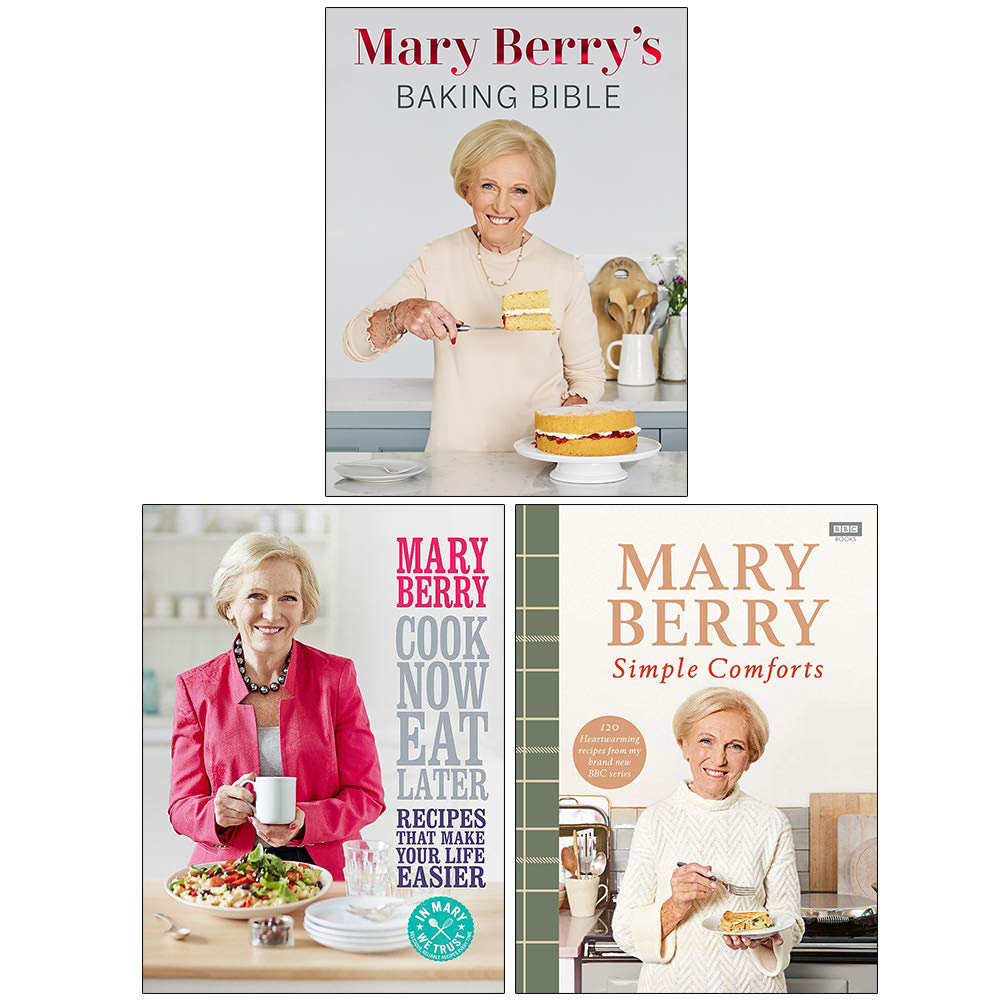 Mary Berry 3 Books Collection Set Cook Now, Eat Later, Comforts, Bakin ...