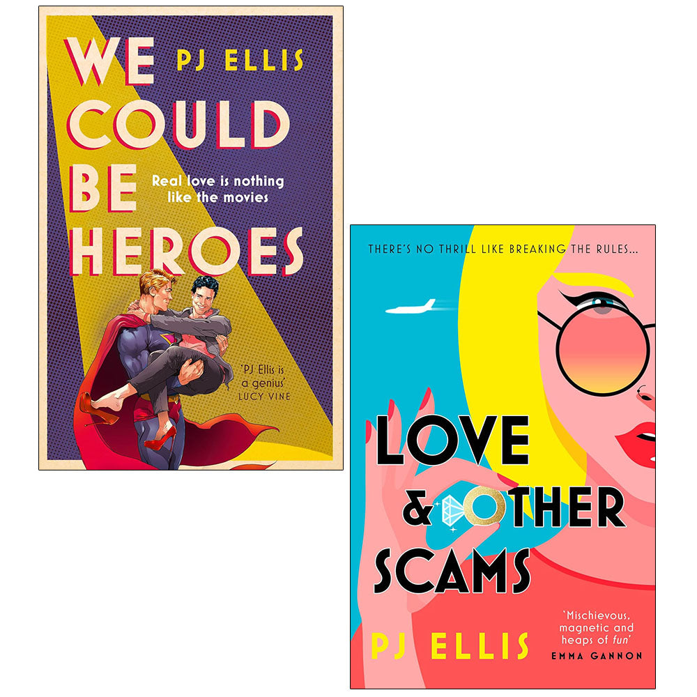 PJ Ellis 2 Book Collection Set (We Could Be Heroes & Love & Other Scam ...