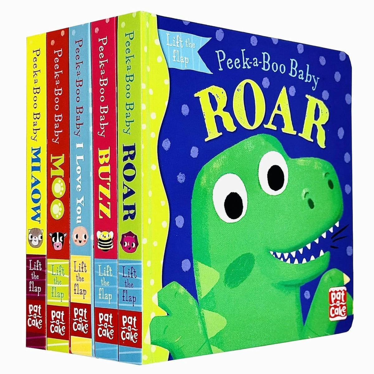 Peek-a-Boo Baby Collection 5 Books Set By Pat-a-Cake (Roar, Buzz, I ...