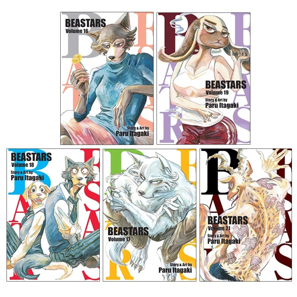 Beastars Series Vol 16,17,18,19,21 Collection 5 Books Set By Paru Itag