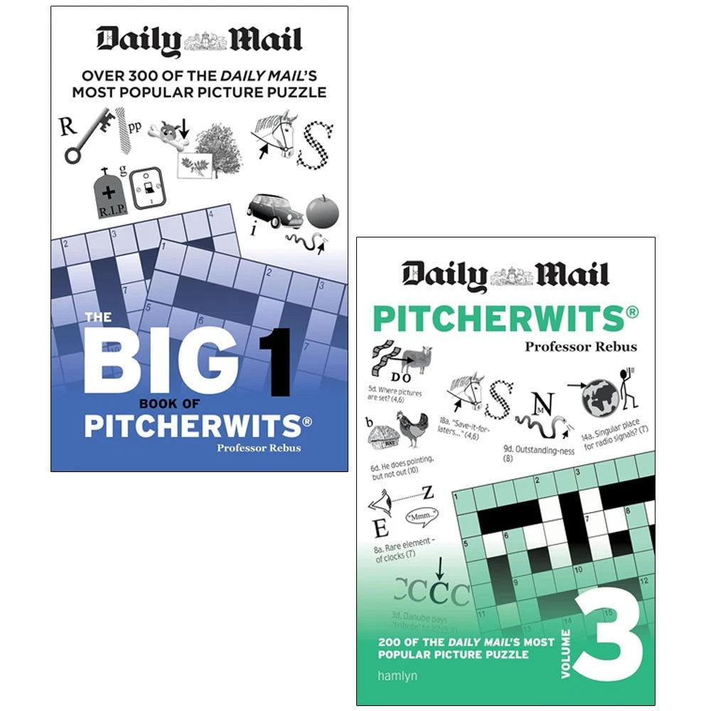 Daily Mail Puzzle Pitcherwits Collection 2 Books Set by Professor Rebu ...