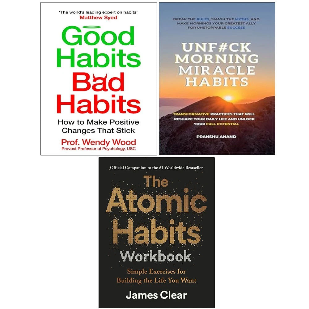 UnF#ck Morning Miracle,Good Habits Bad, Atomic Habits Workbook 3 Books ...