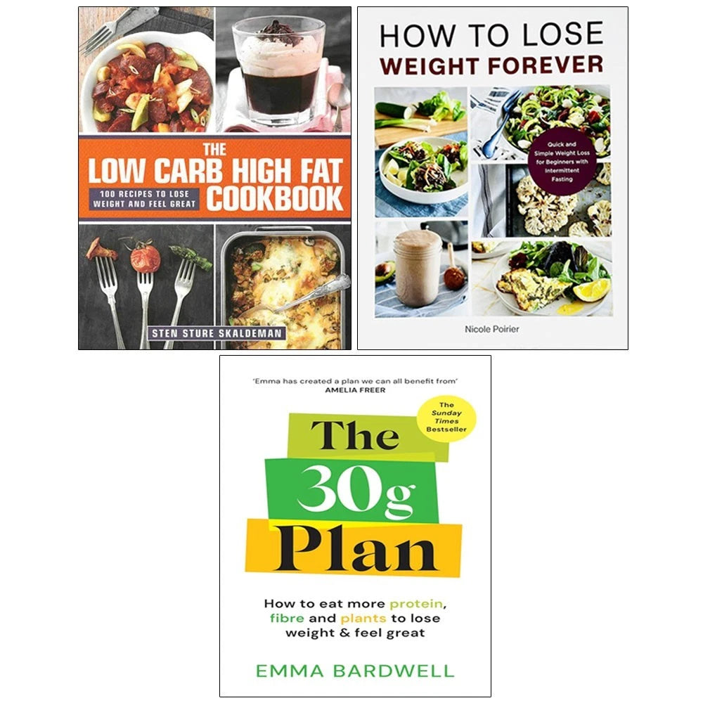 30g Plan The Low Carb High Fat Cookbook 3 Book Set Collection — The ...