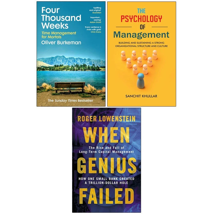 Four Thousand Weeks,When Genius Failed,Psychology of Management 3 Books ...