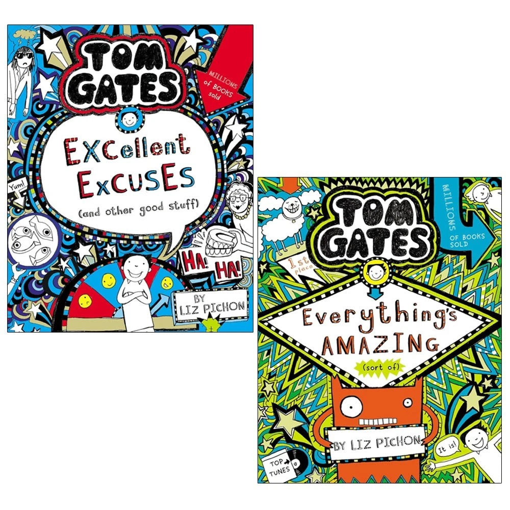 Tom Gates 2 Book Set Liz Pichon Ages 9 To 12 Fiction Paperback — The ...