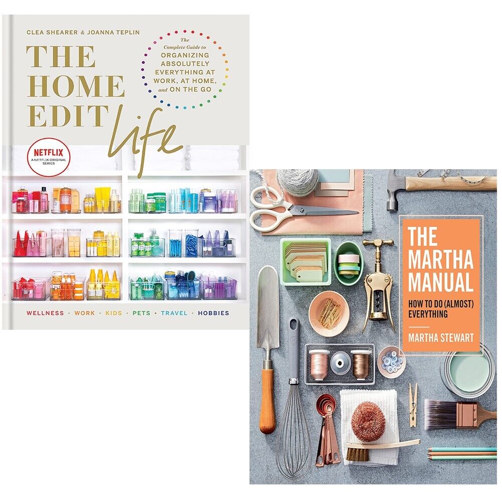 Martha Manual Martha Stewart, Home Edit Life Clea Shearer 2 Books Set ...