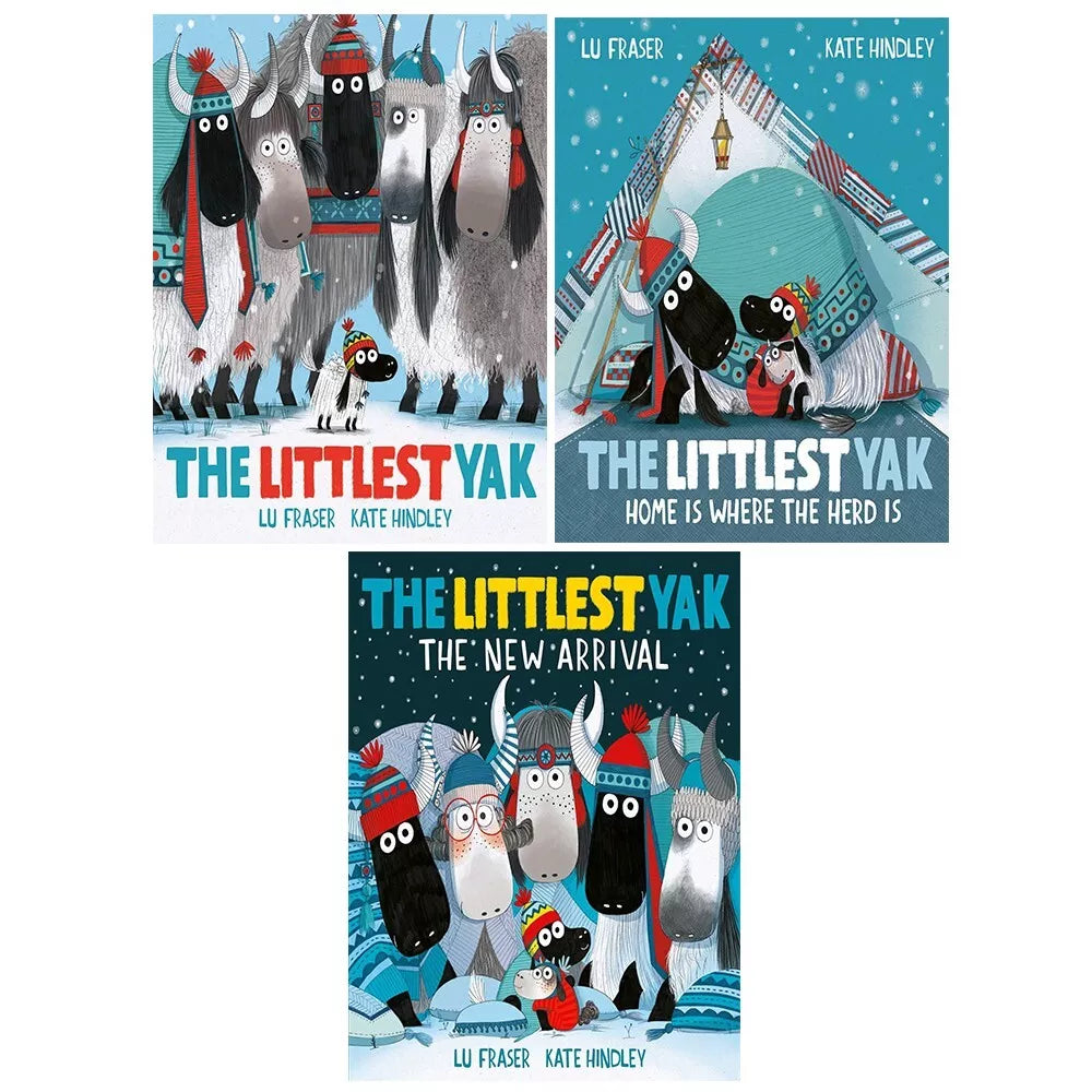 Littlest Yak Series 3 Books Collection Set by Lu Fraser, Kate Hindley