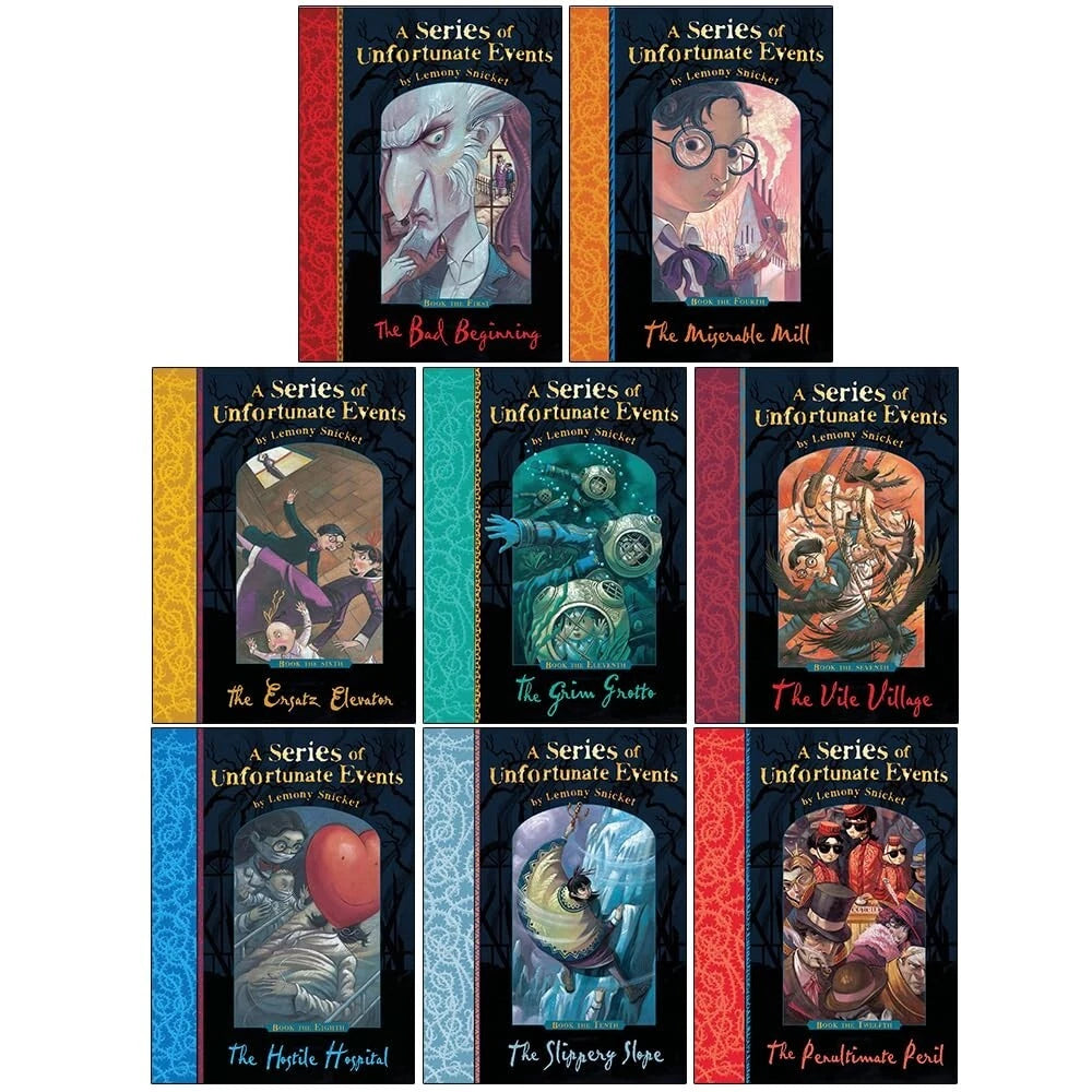 A Series of Unfortunate Events Series 8 Books Collection Set by Lemony ...