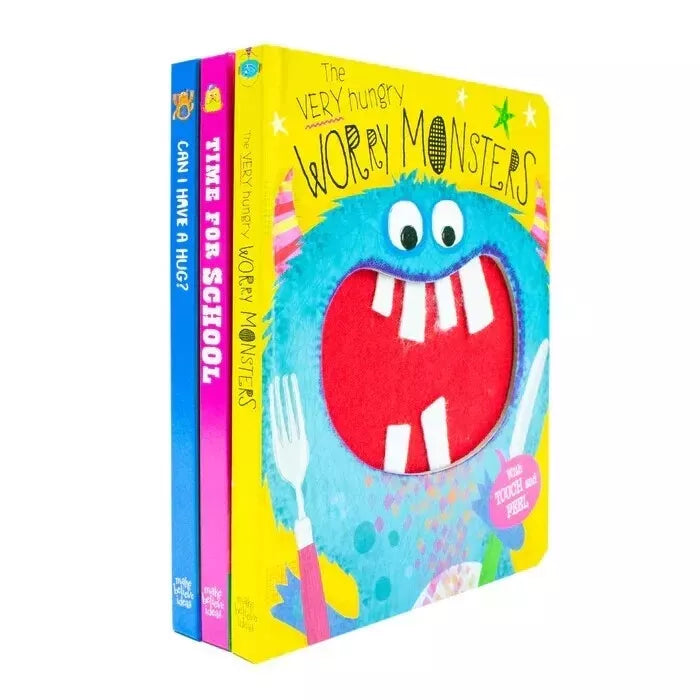 Touch and Feel Very Hungry Worry Monsters 3 Books Collection Box Set ...