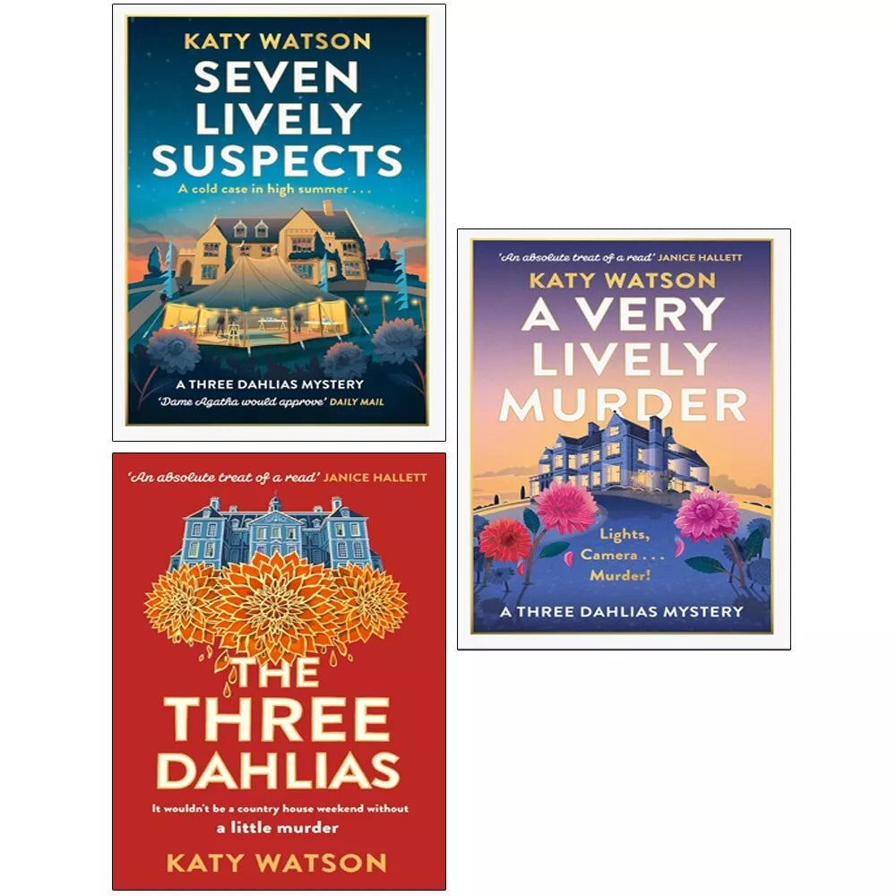 Three Dahlias Mysteries 3 Books Collection Set by Katy Watson Seven Li