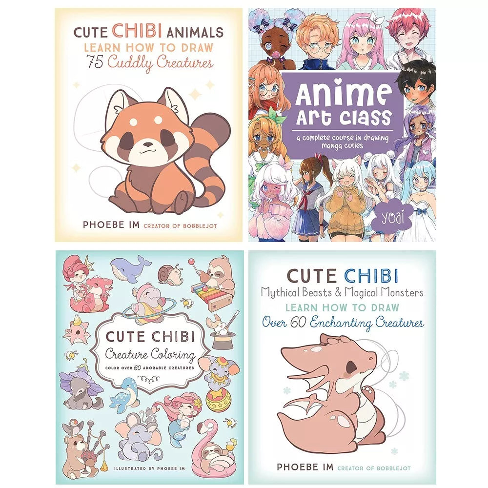 Cute and Cuddly Art 4 Books Collection Set by Phoebe Im & Yoai (Anime ...
