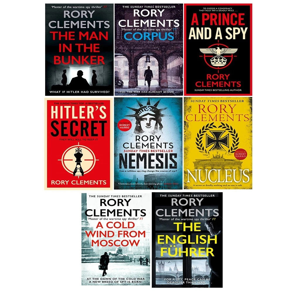 Tom Wilde Series 8 Books Collection Set by Rory Clements (Corpus, Nucl
