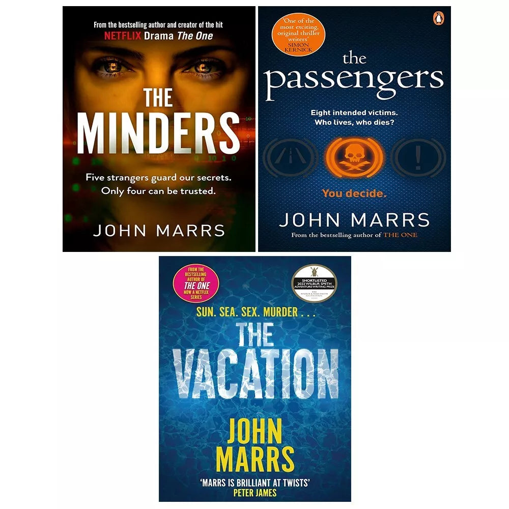 John Marrs Collection 3 Books Set Minders Five strangers, Vacation, Pa ...
