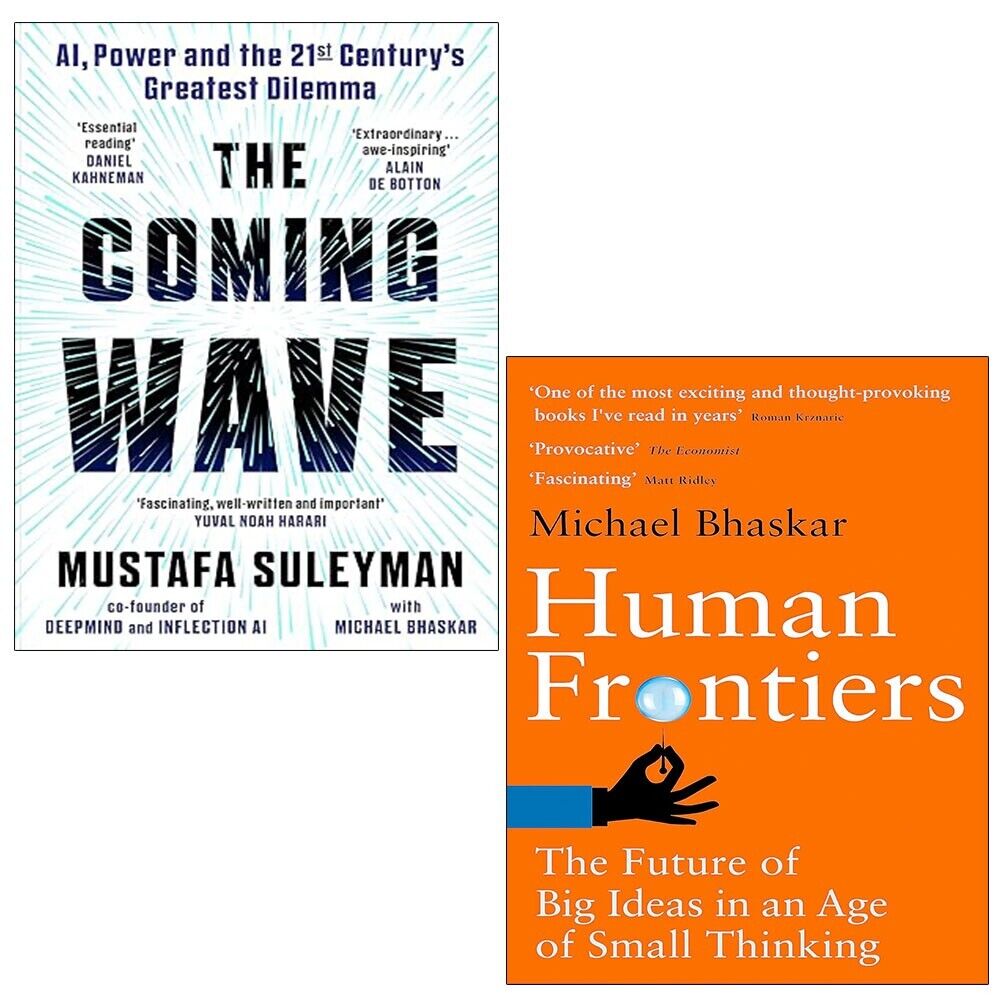Michael Bhaskar Collection 2 Books Set Human Frontiers, Coming Wave NEW | The Book Bundle