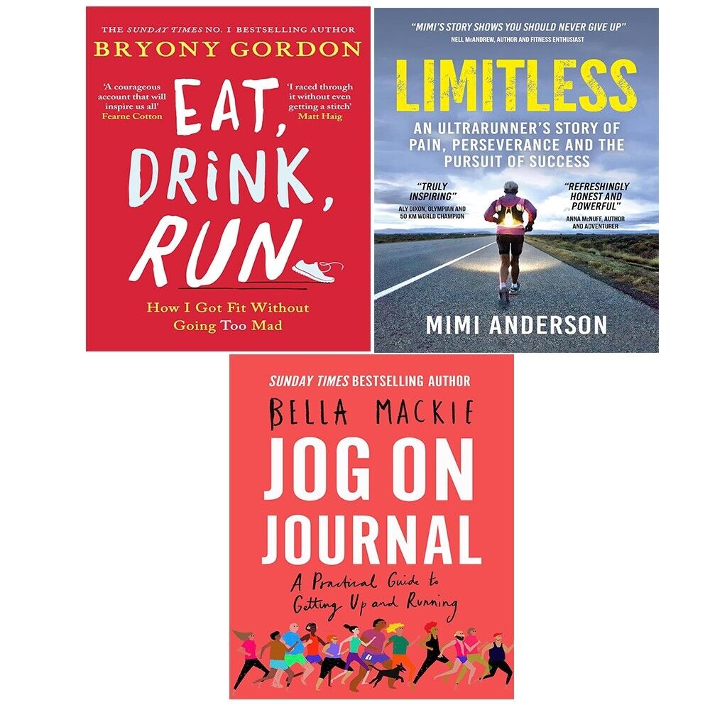 Eat, Drink, Run,Jog on Journal Bella Mackie, Limitless Lucy Waterlow 3 Books Set | The Book Bundle