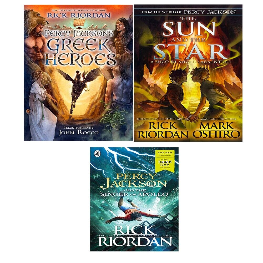 Rick Riordan Collection 3 Books Set Percy Jackson's Greek Heroes,Singe